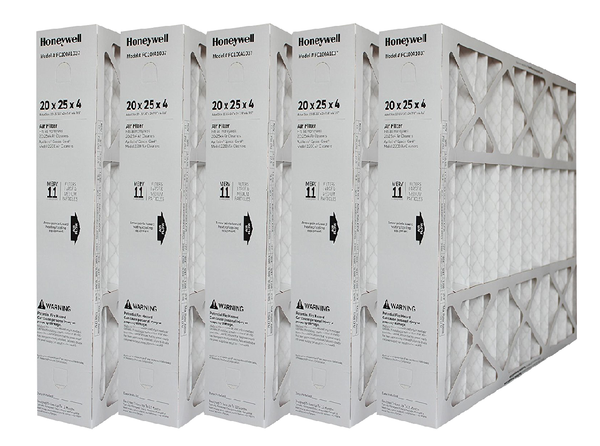 Honeywell 20x25x4 Furnace Filter Model FC100A1037 MERV 11. Actual Size 19 15 16 x 24 7 8 x 4 3 8 Case of 5