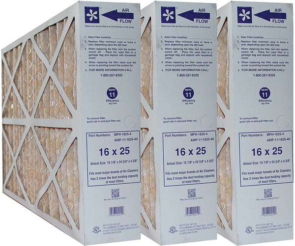 Electro-Air MFH-1625-4/AMP-11-1625-4H 16x25x4 MERV 11 Replacement ...